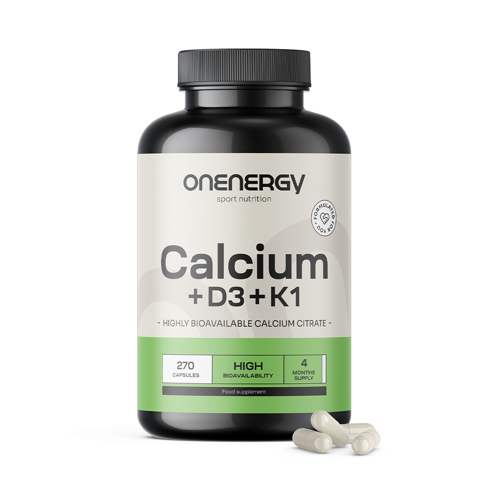 Ασβέστιο + βιταμίνη D3 και Κ1, 270 κάψουλες - OnEnergyNutrition.gr